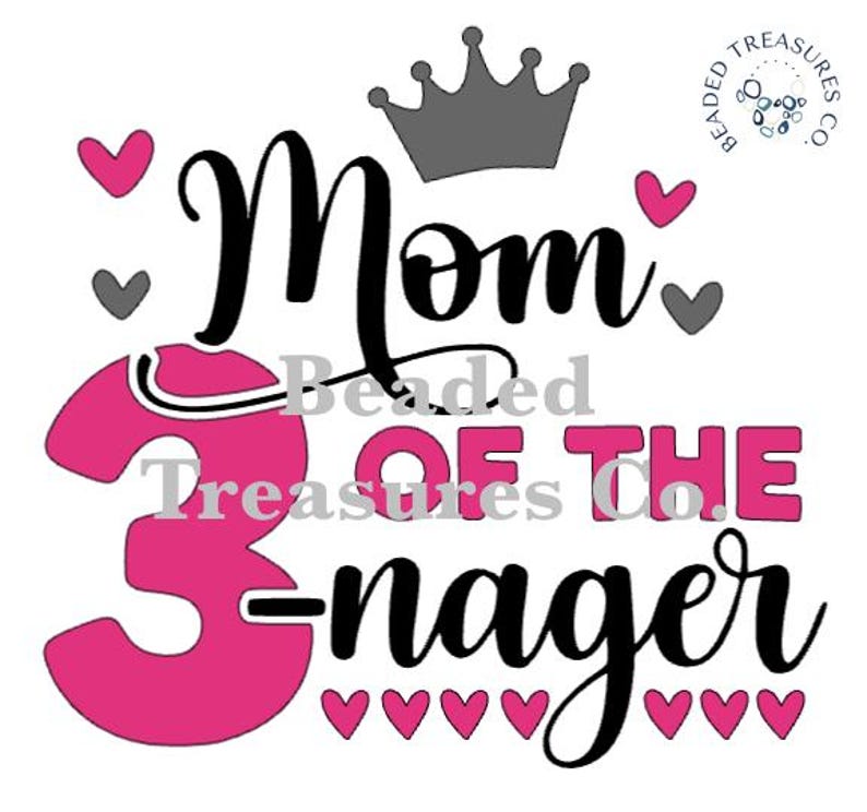 Little Miss Threenager PNG Bundle | Birthday | Event | Party | Girly ...