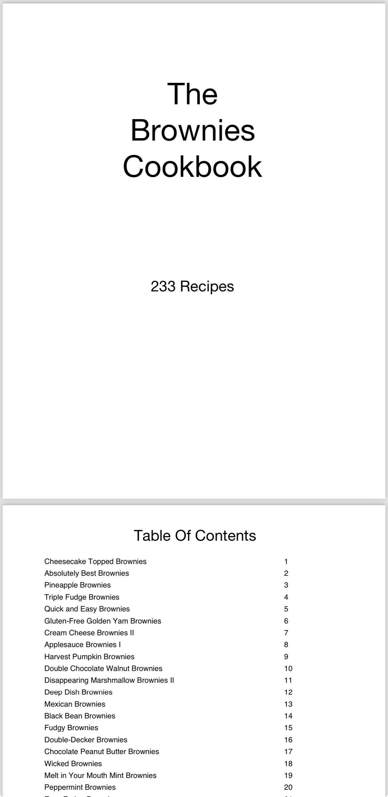 The Delicious Brownie Cookbook - Etsy