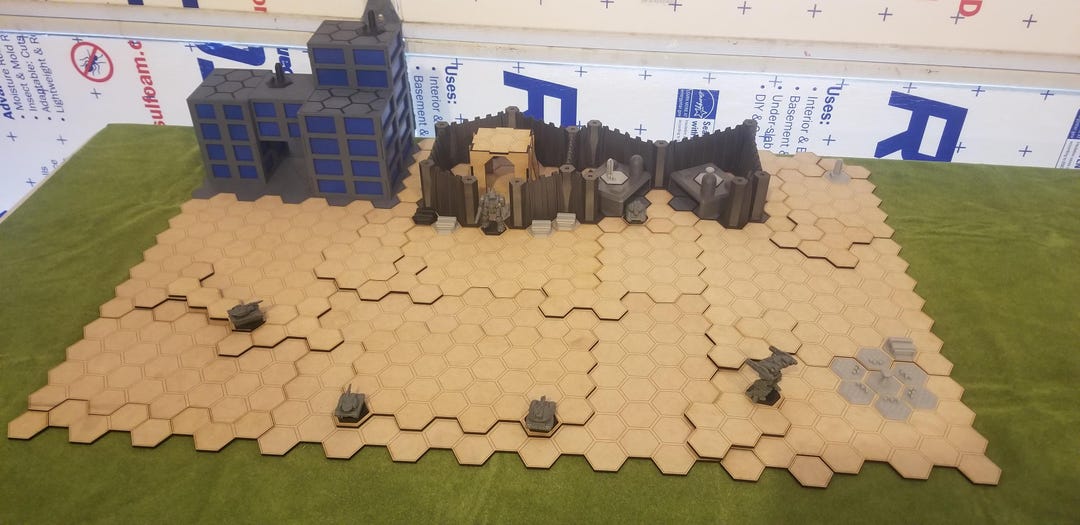 Hex Based Playmat With Terrain. 6mm Scale Playmate. - Etsy