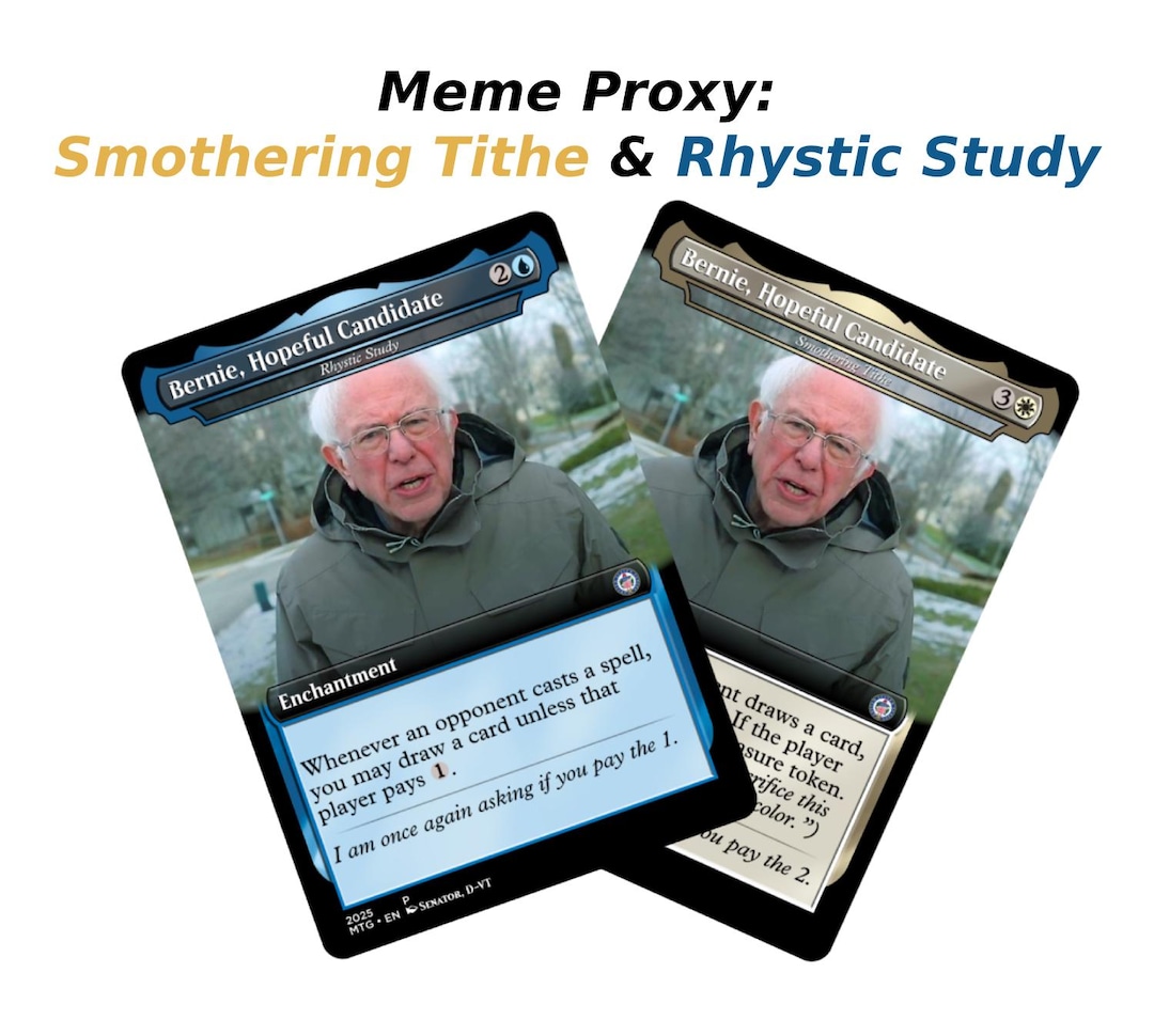 Meme Proxy: Smothering Tithe and Rhystic Study - Etsy