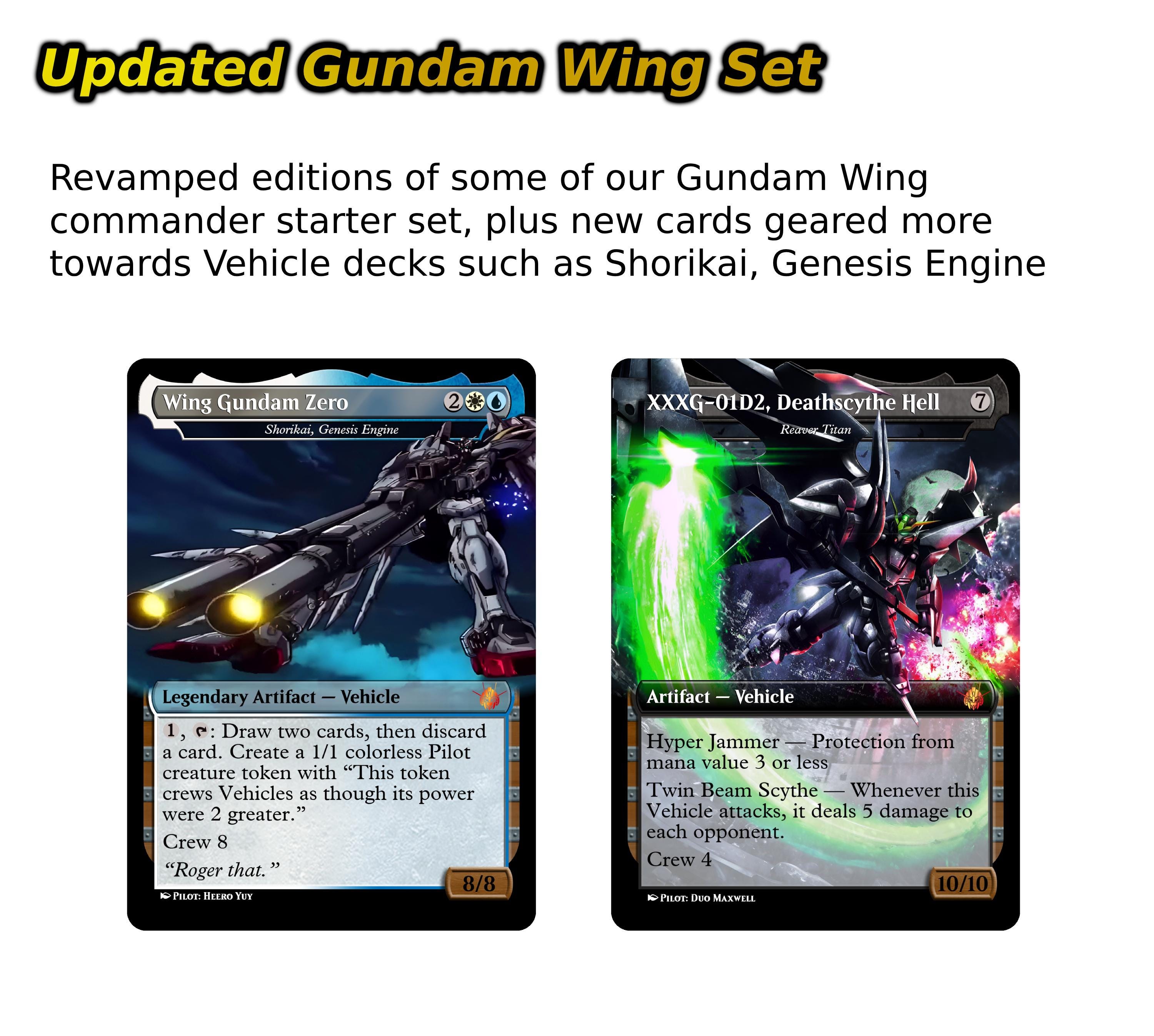 Gundam Wing Proxy Set, 13 Cards (v2.0) - Etsy