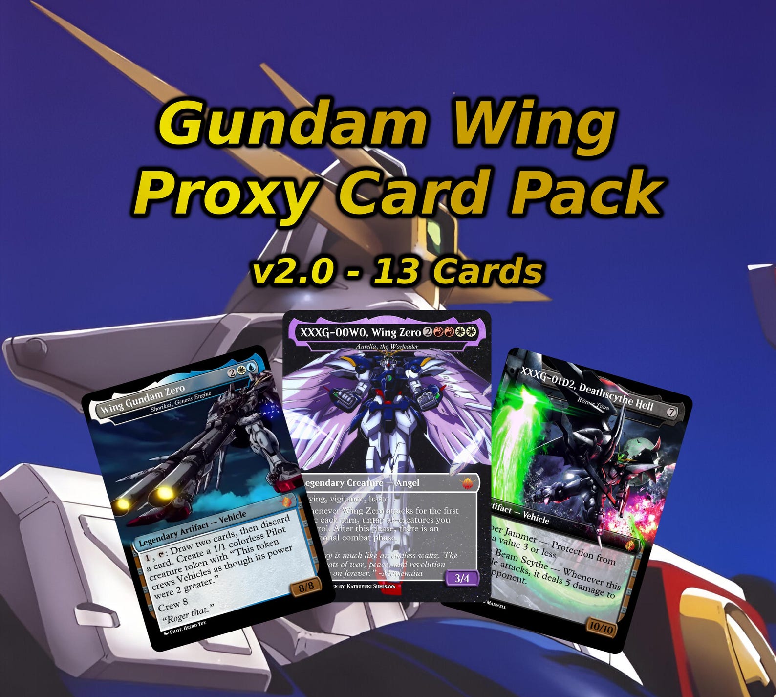 Gundam Wing Proxy Set, 13 Cards (v2.0) - Etsy
