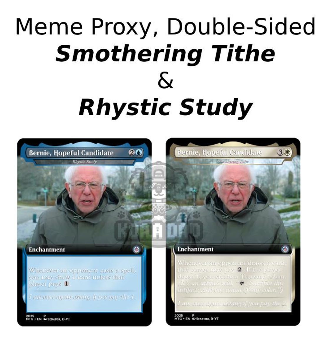 Meme Proxy: Smothering Tithe and Rhystic Study - Etsy
