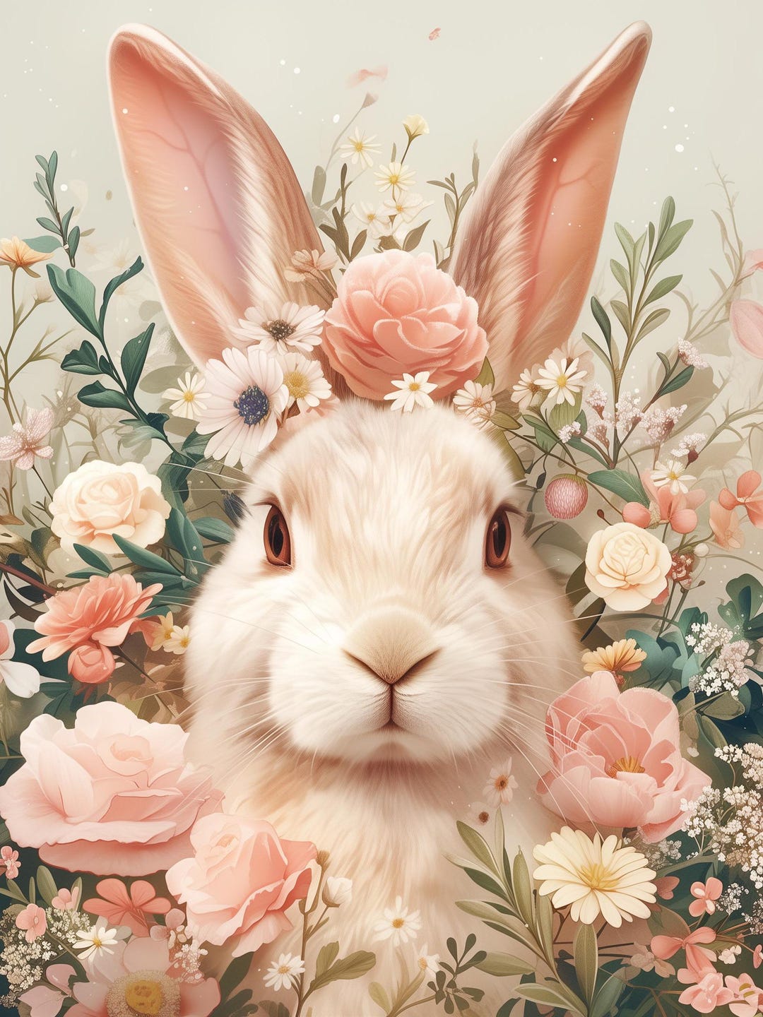 Charming and Adorabl Vintage Portrait of an Easter Bunny - Etsy