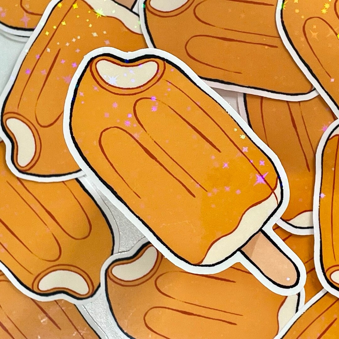 Orange Creamsicle Vinyl Sticker - Holographic, Waterproof Sticker - Etsy
