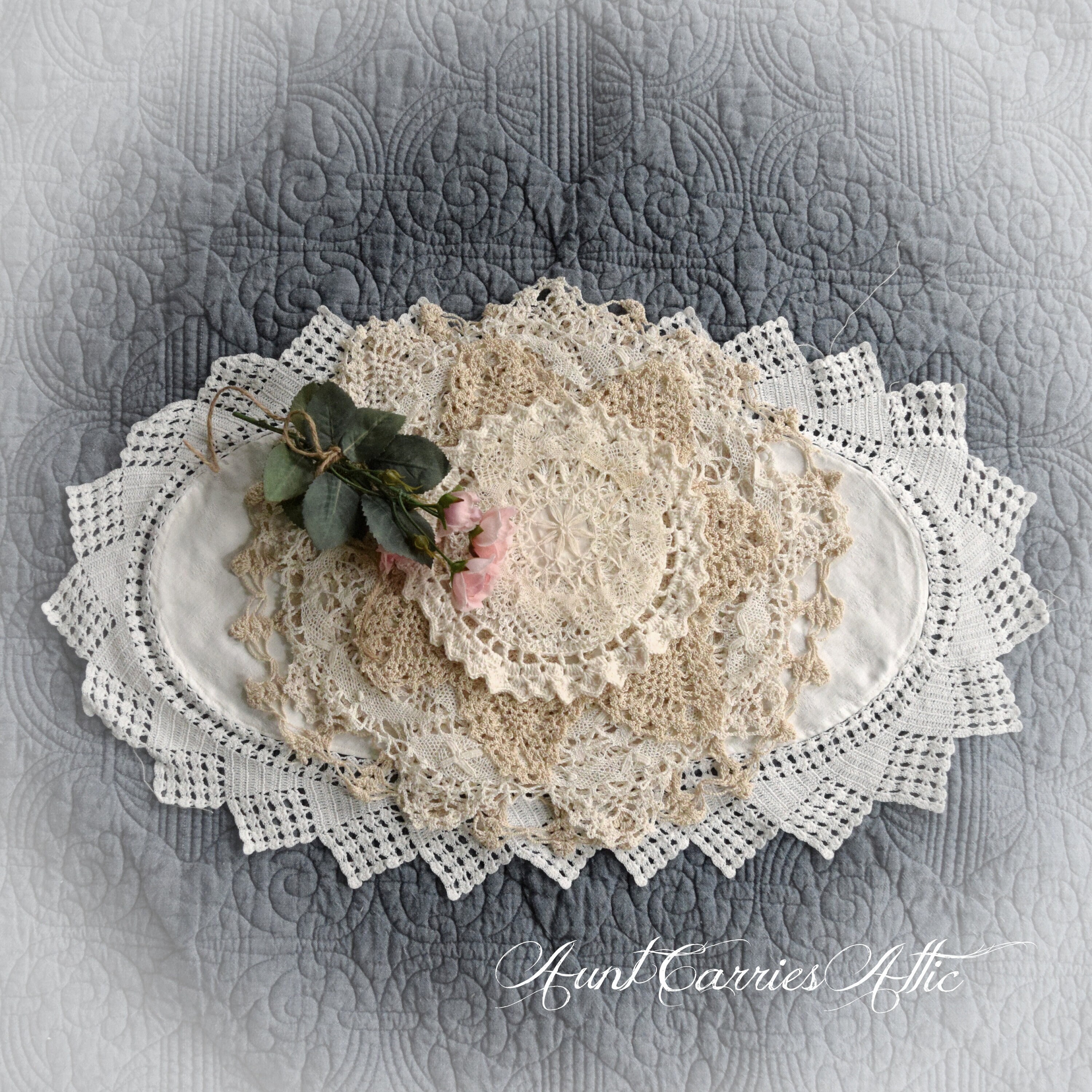 Craft Supplies & Tools Visual Arts Beige 22 x 14 Cream Crochet Runner ...