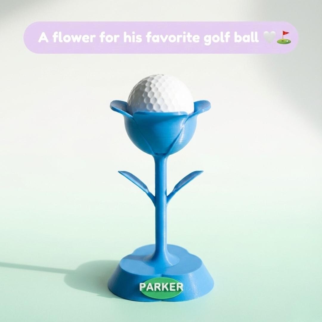 Personalized Golf Ball Flower Display Stand – Golf Bouquet, Single Golf ...
