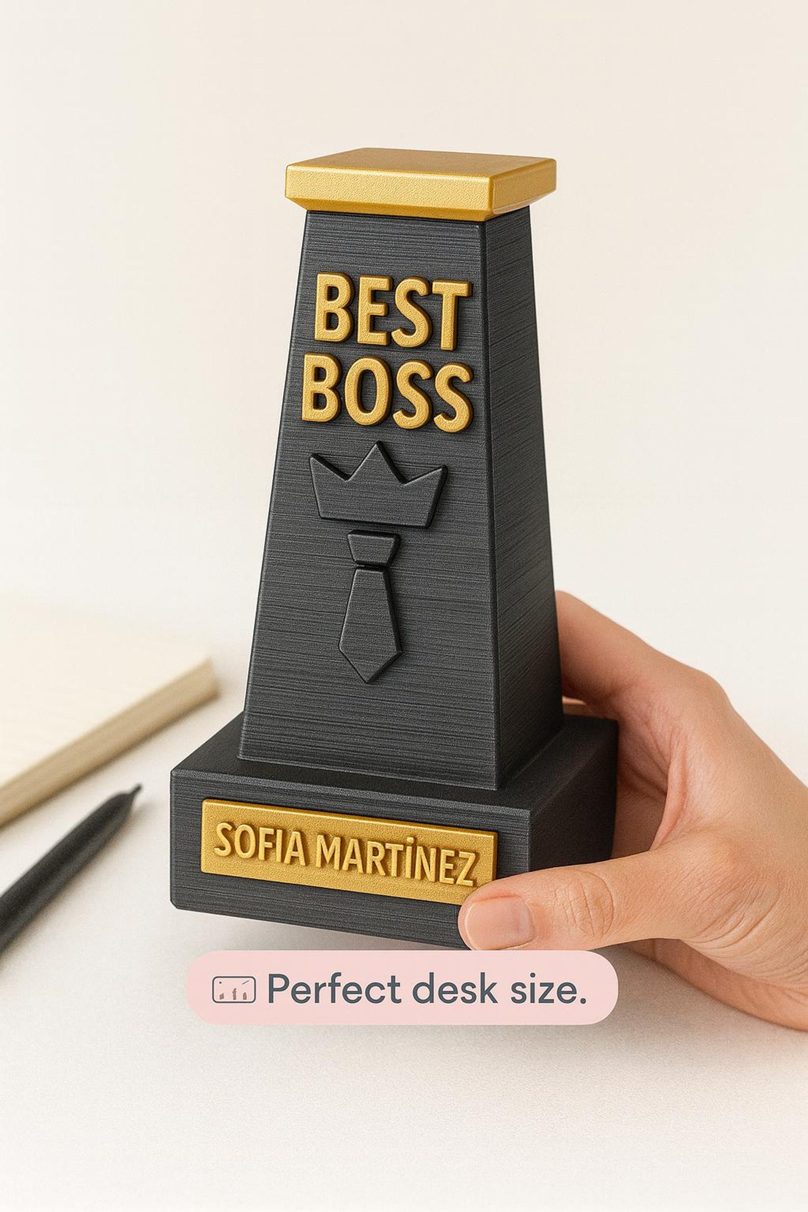 Executive Crown Tower™ — Personalized Best Boss Trophy & Desk Award ...