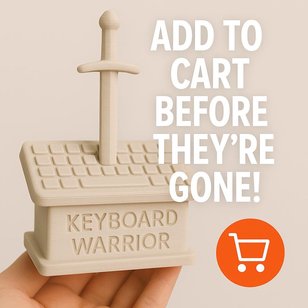 Keyboard Warrior Trophy – Gift for Gamers, Coders, Developers – Funny ...