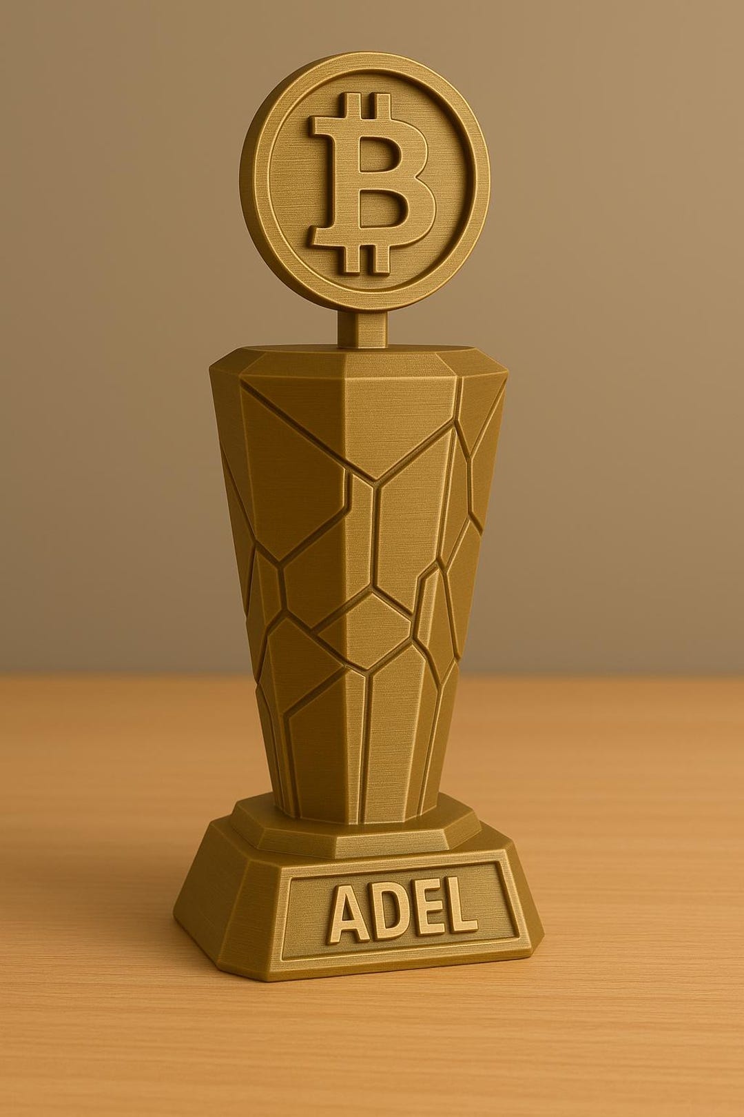 Personalized Crypto Trophy – Custom Bitcoin Award – 3D Printed ...