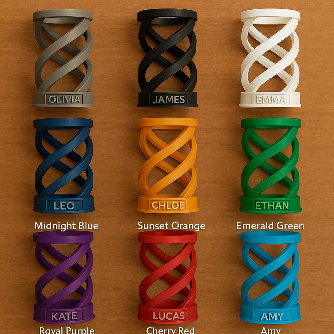 Personalized DNA Pen Holder, 3D Printed Double-helix Desk Organizer ...