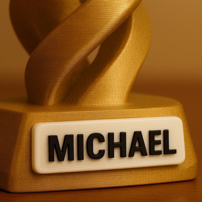 Custom Twist-star Trophy – Personalized Nameplate, Detachable White ...