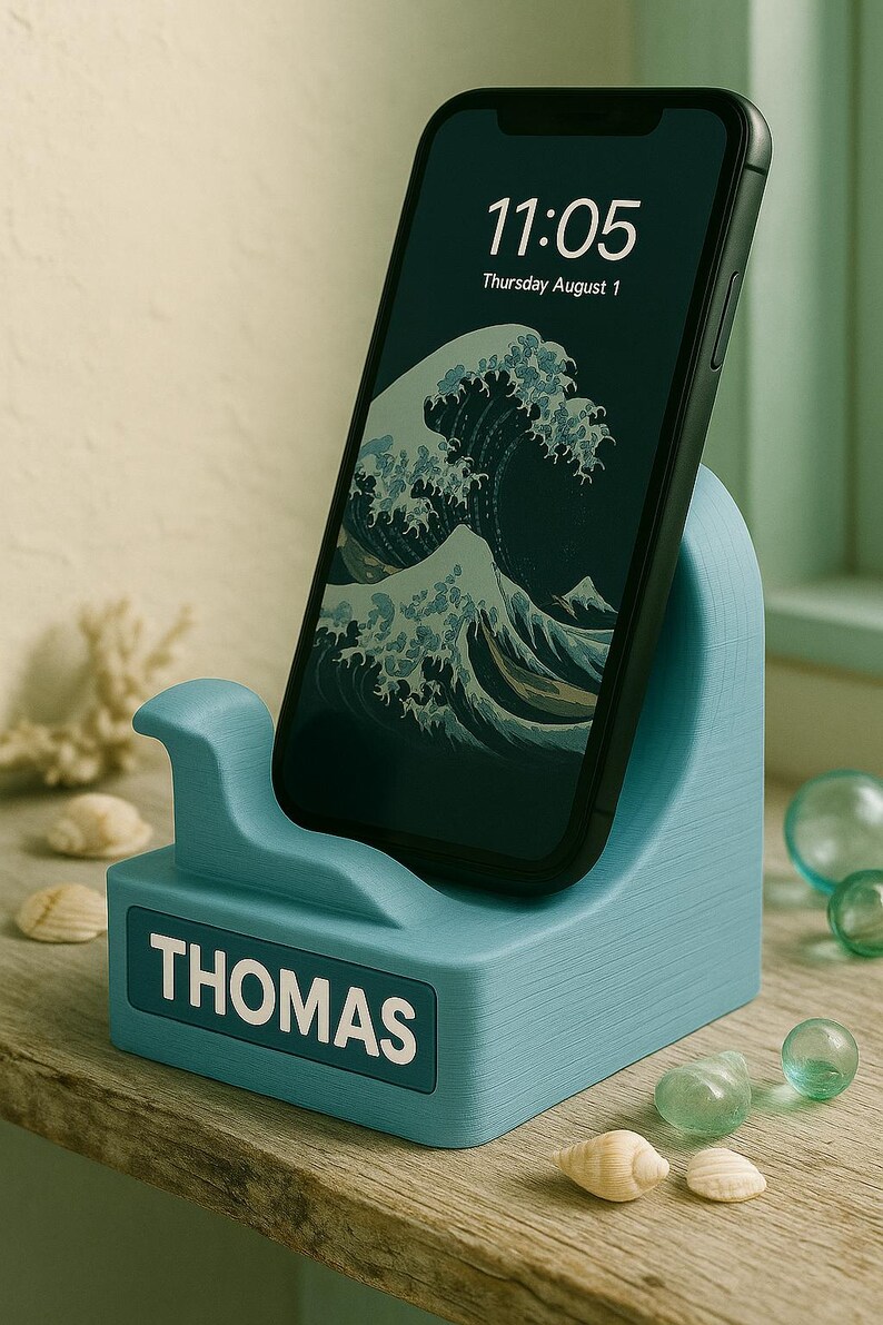 Japanese Wave Phone Holder | 3d-printed Desk Stand & Personalized Home ...