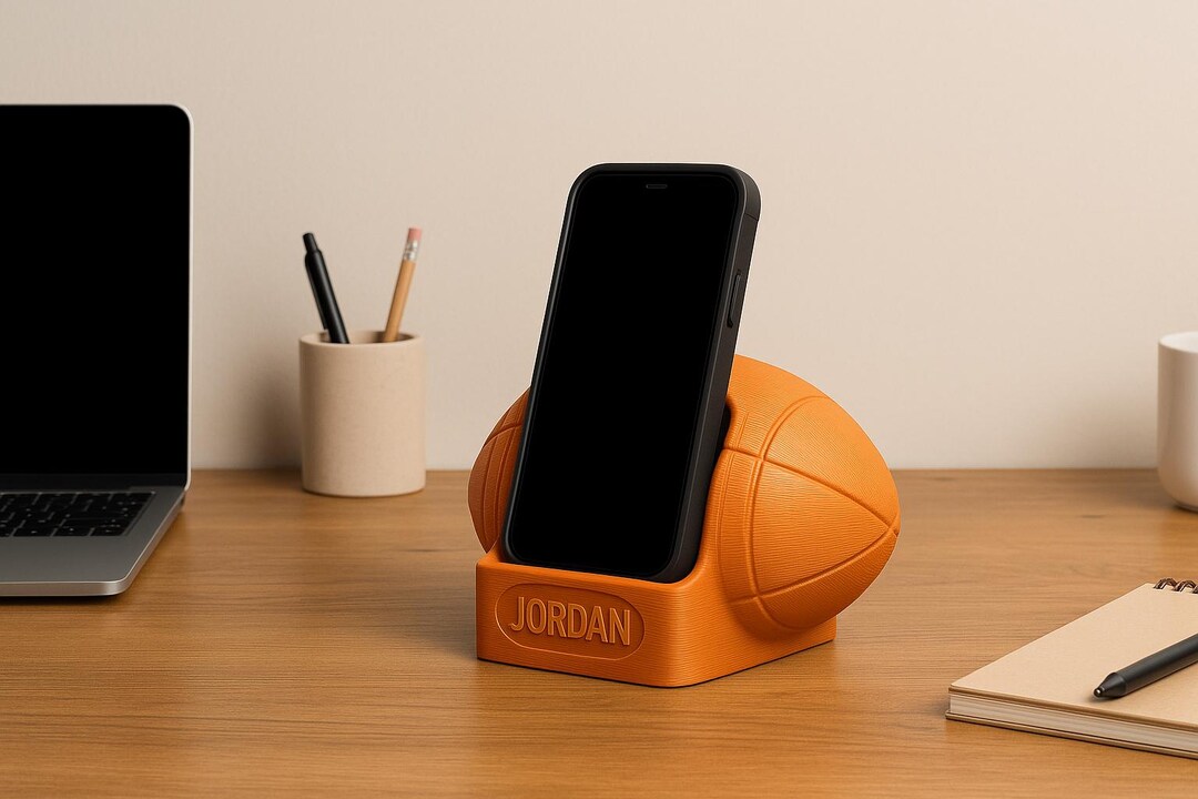 Personalized Football Phone Stand – Custom Name 3d-printed Dock, Wide ...