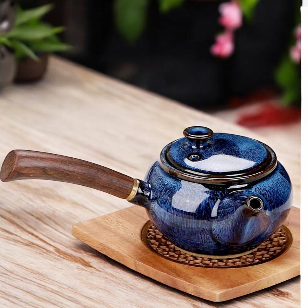 Ceramic Teapot With Side Handle Kung Fu Teapot Set Delicate Small ...