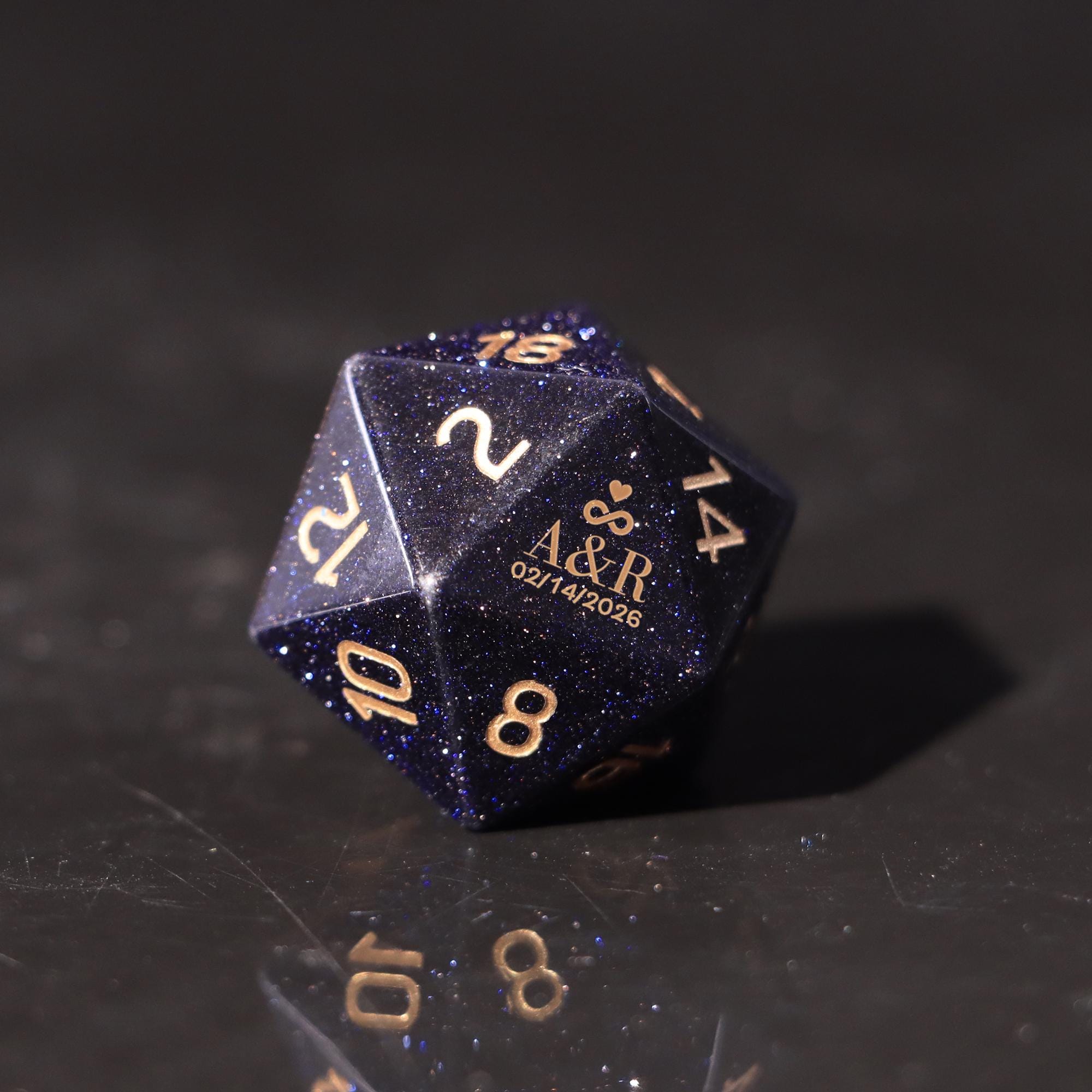 Custom D20 Dice | Dungeons & Dragons | Personalised Wedding Dice | DND ...