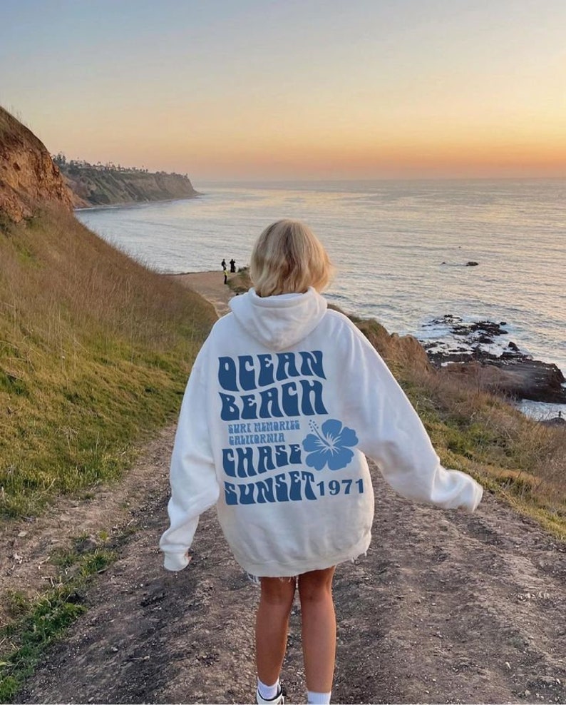 Ocean Beach Sweatshirt, Florida Crewneck, Trendy Sweatshirt, Surfer ...