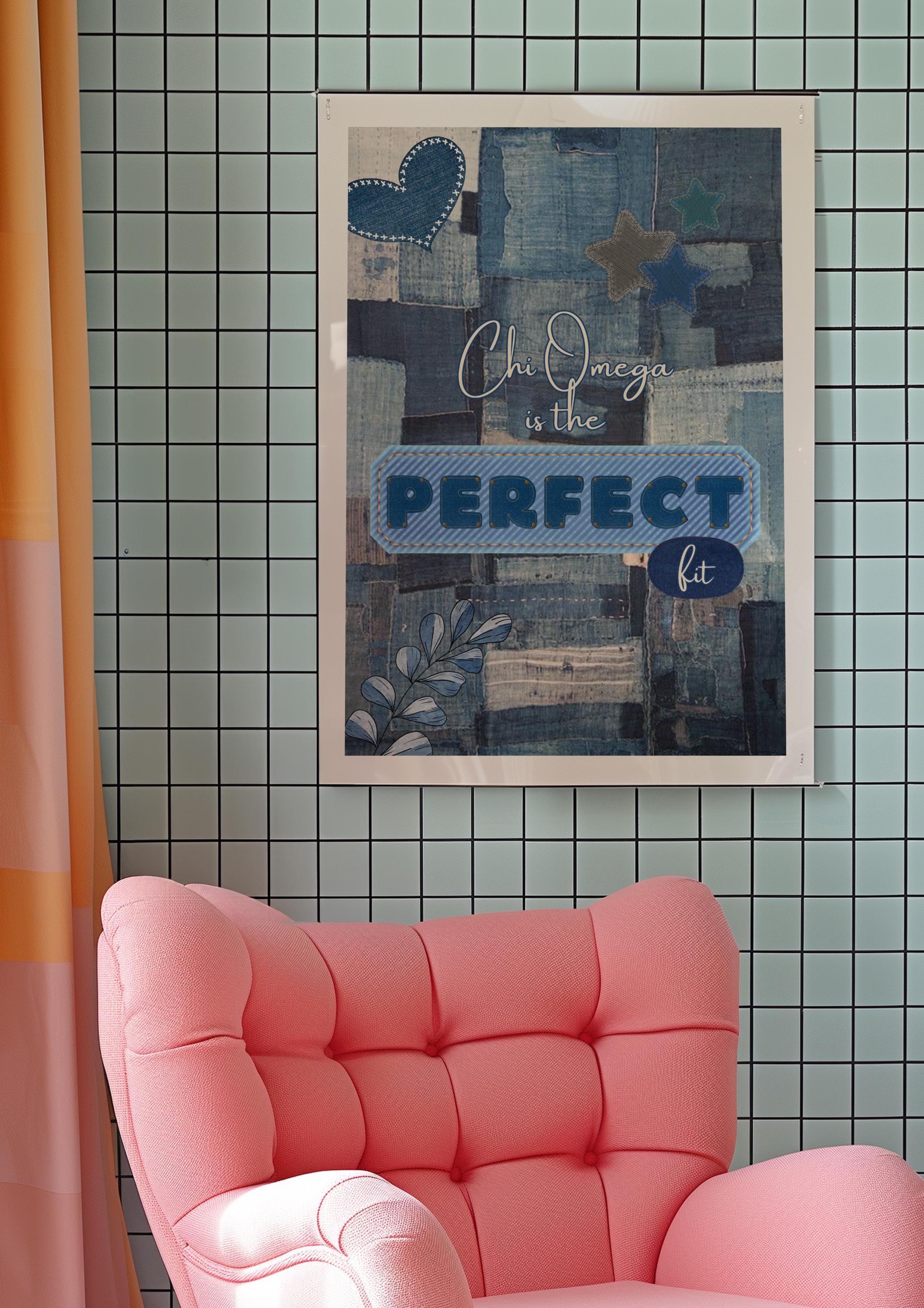 CUSTOM Sorority Merch Retro Print College Apartment Decor Dorm Decor ...