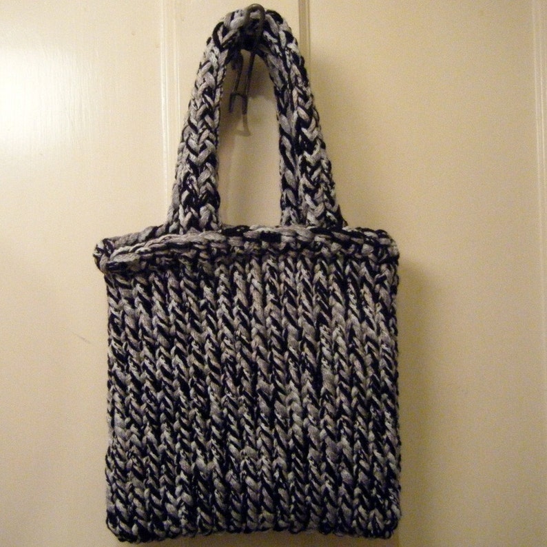 Grey Knit Handbag, Lined Knit Handbag, Funky Handbag - Etsy