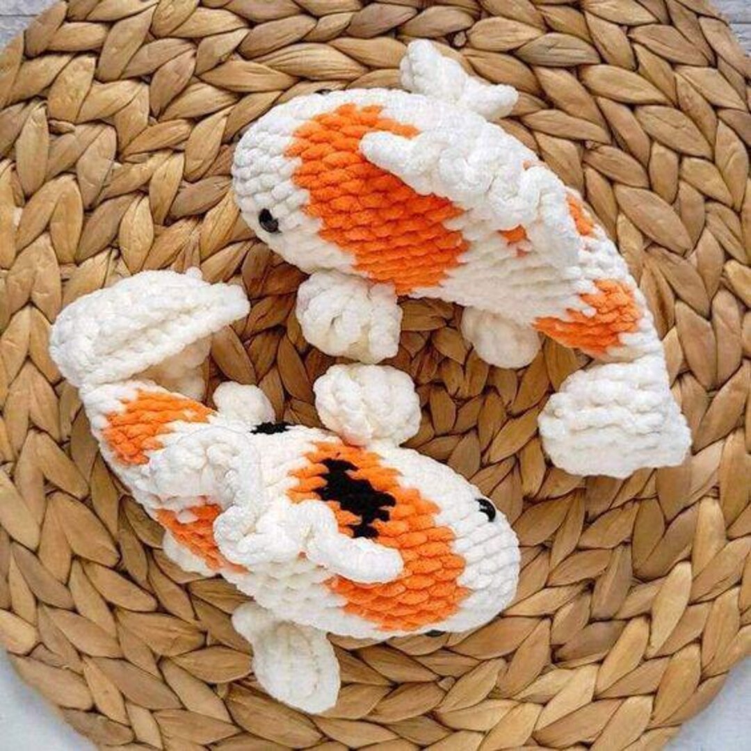 Crochet KOI Fish, Crochet KOI Fish Doll, Amigurumi Colorful Koi Fish ...