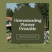 Printable Homesteading Planner Gardening Journal Printable Planner for ...