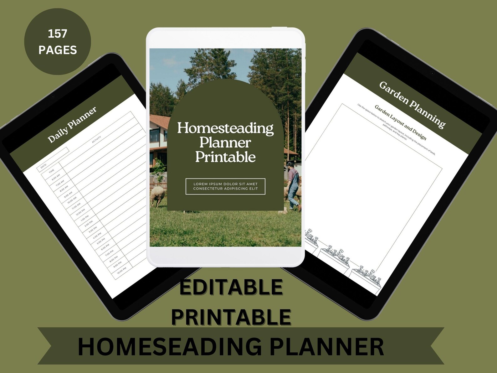 Printable Homesteading Planner Gardening Journal Printable Planner for ...