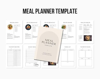 Meal Planner and Grocery List Google Sheets Digital Template Automated ...