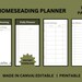 Printable Homesteading Planner Gardening Journal Printable Planner for ...