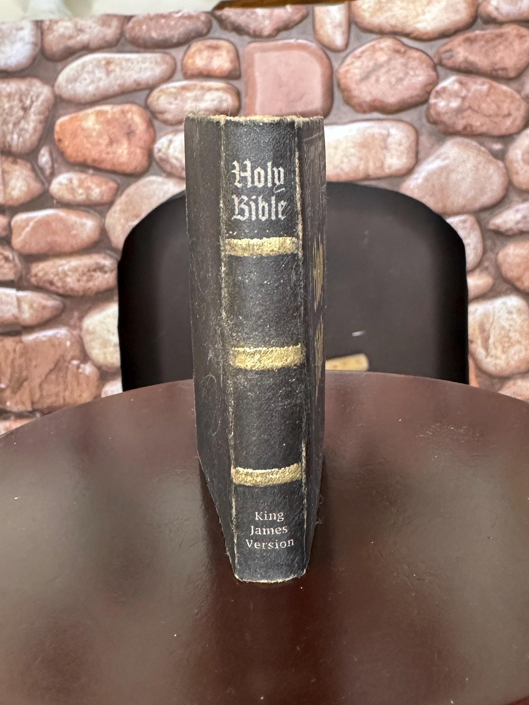Miniature Handmade Vintage Style Holy Bible | Gold Embossed Family ...