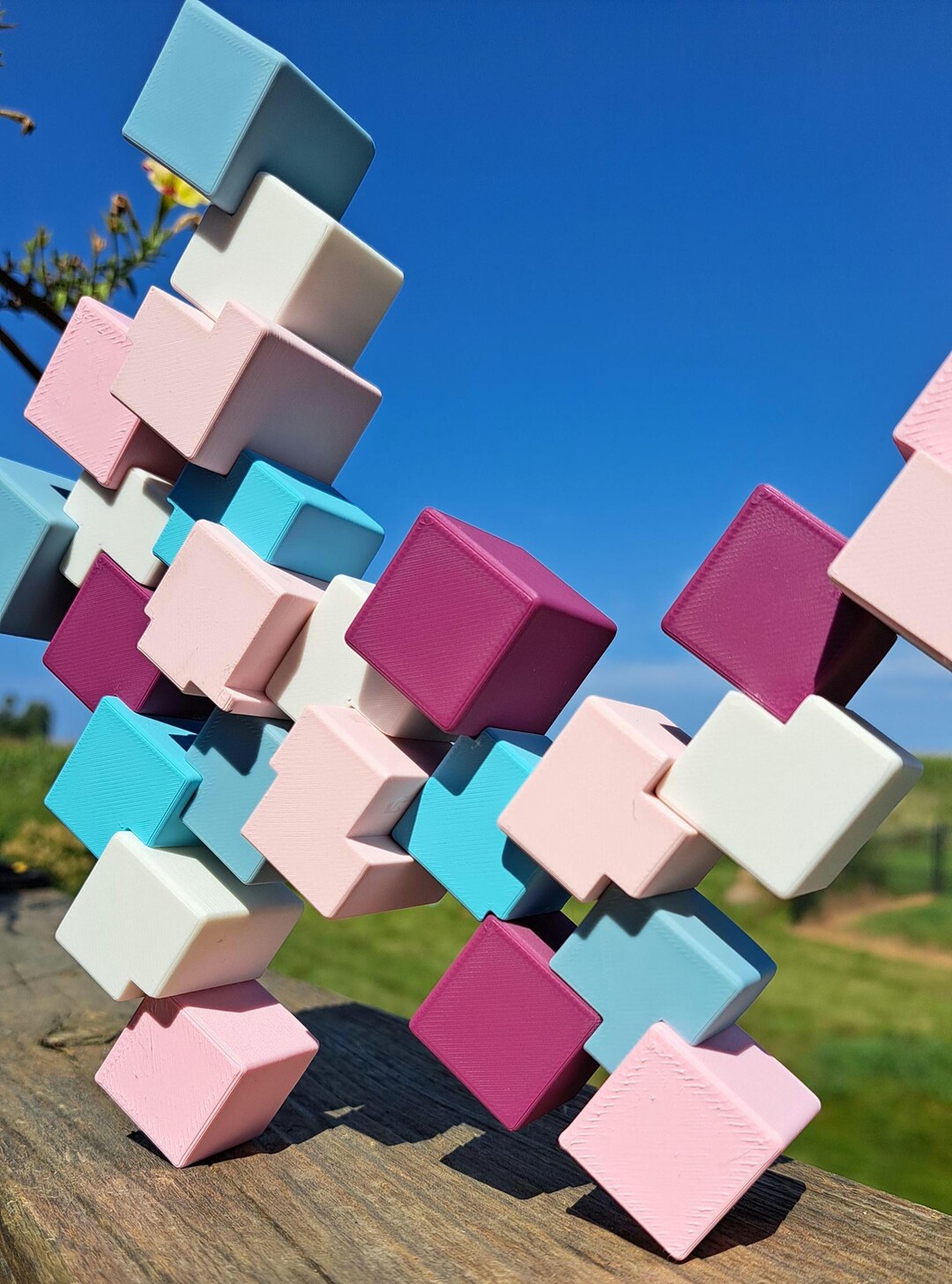 3D Cube Art (one of a Kind) - Etsy