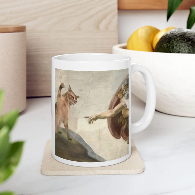 Cat Mugs and Famous Art - Etsy