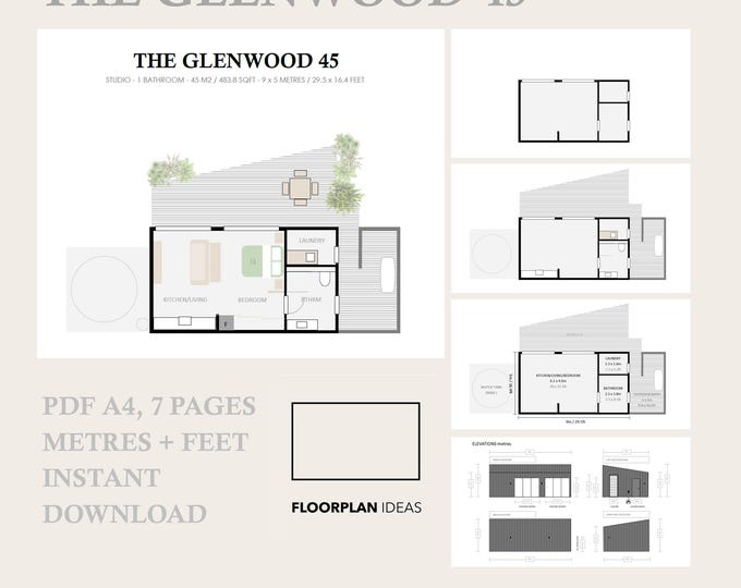 Tiny Home Floor Plan: 8.5 X 32 1bd / 1bth FLOOR PLAN ONLY Not a ...
