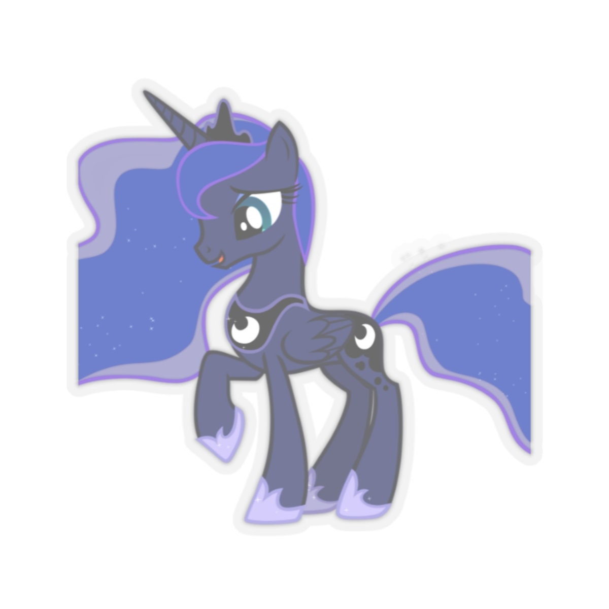 Princess Luna Sticker Assorted Sizes, Transparent or White Vinyl ...