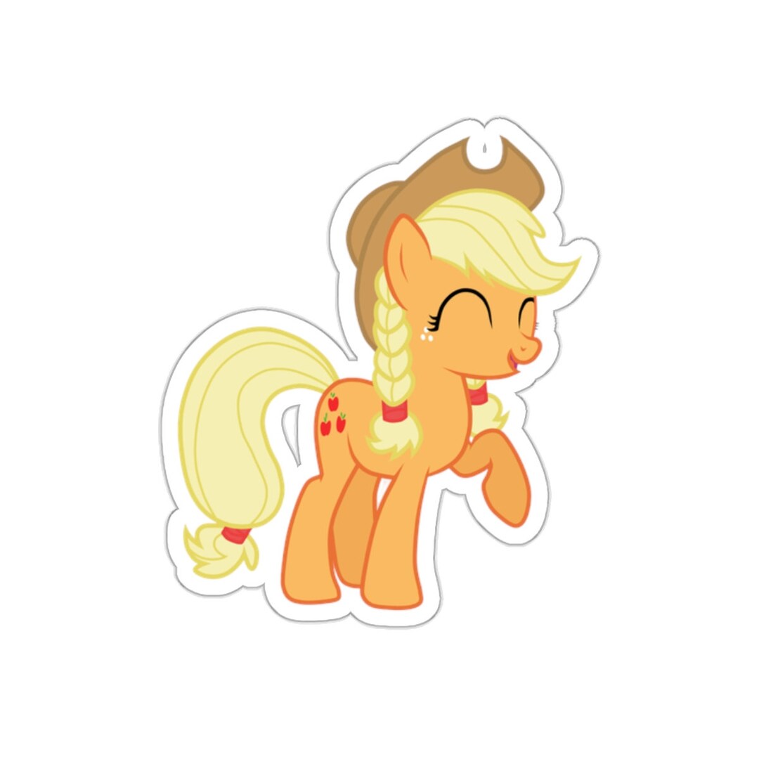 Apple Jack Sticker Assorted Sizes, Transparent or White Vinyl, Adorable ...