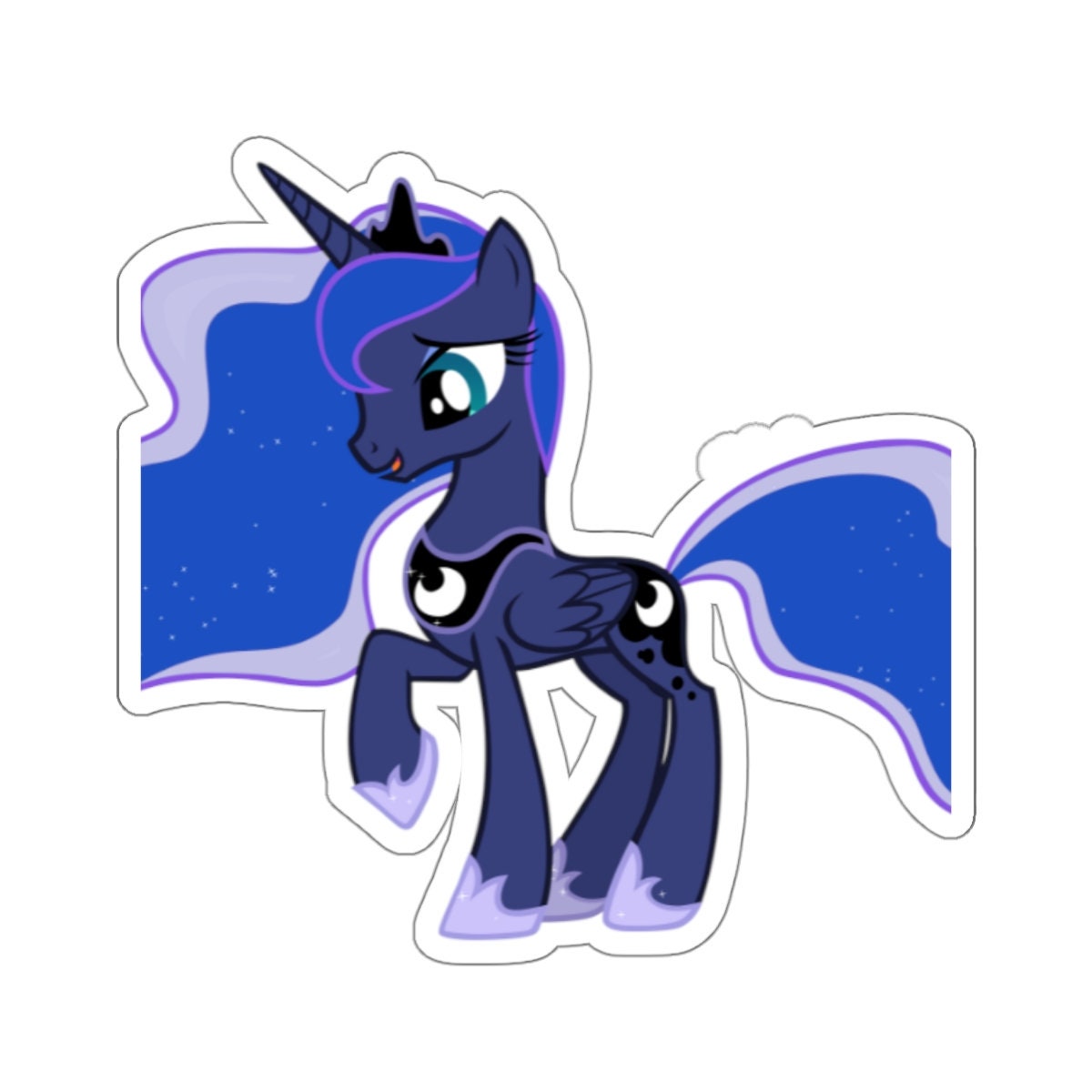 Princess Luna Sticker Assorted Sizes, Transparent or White Vinyl ...