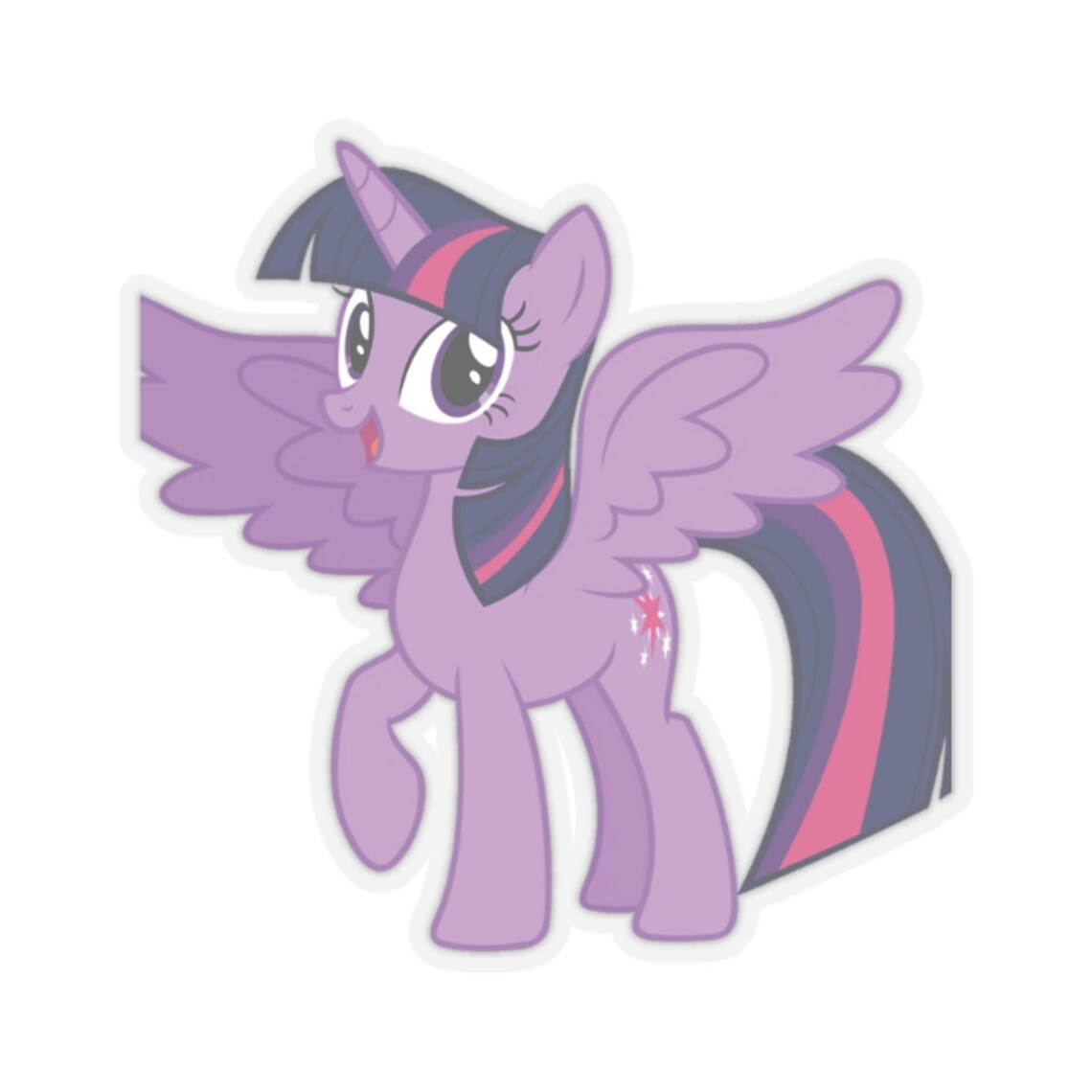 Twilight Sparkle Sticker Assorted Sizes, Transparent or White Vinyl ...