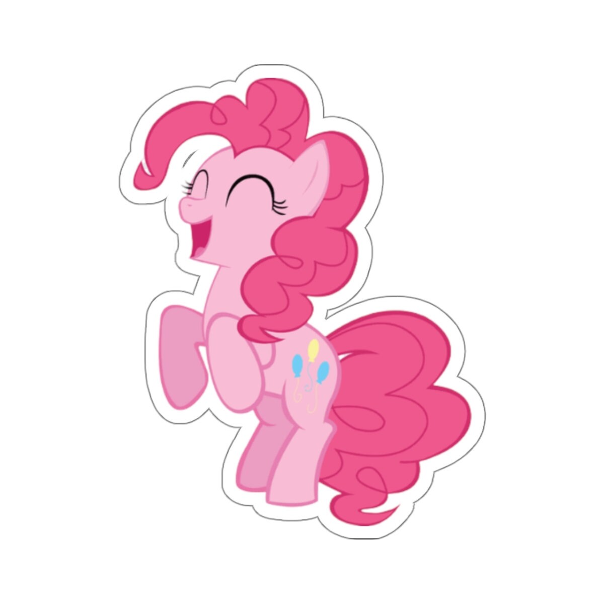 Pinkie Pie Sticker Assorted Sizes, Transparent or White Vinyl, Adorable ...