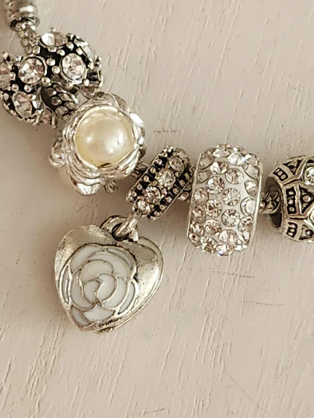 Pandora Style Bracelet, Pandora Style Love Charm Bracelet, Mother's ...