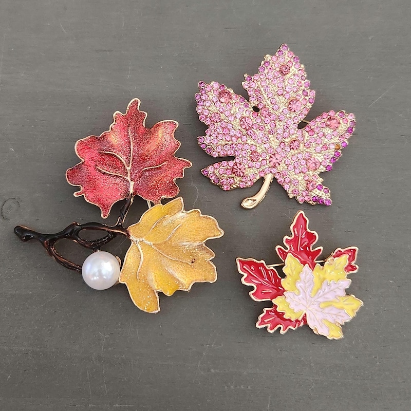 Autumn Leaf Brooch - Etsy