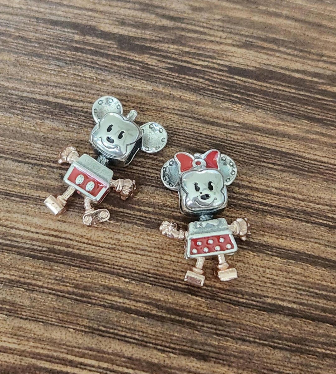 Mickey and Minnie Robot Charms, Pandora Charms, Disney Charms, Mickey ...
