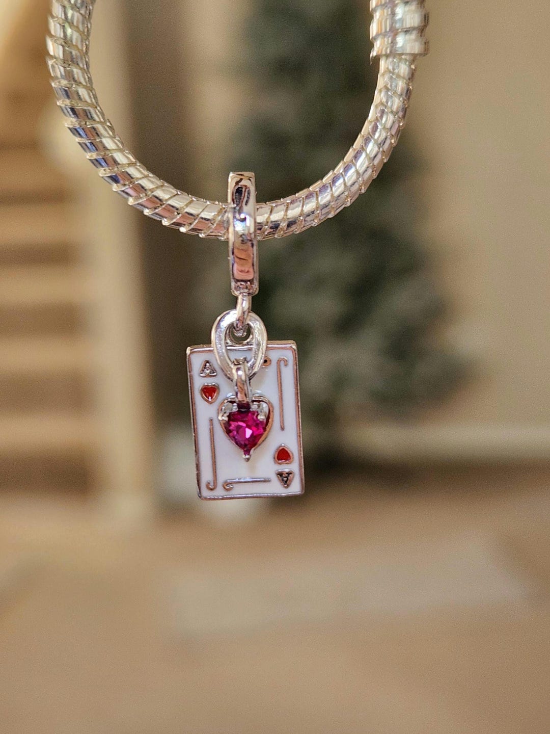 Alice Charms, Queen of Hearts, Pandora Style, Playing Card Charm ...