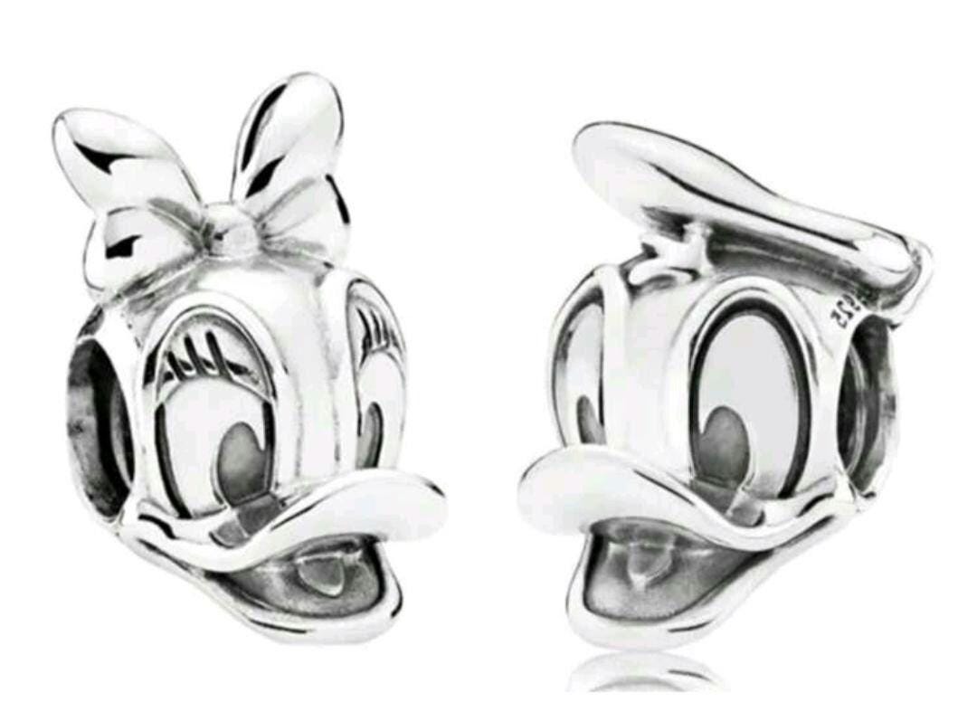 Donald and Daisy Duck Charms, Sterling Silver Disney Charms, Donald ...