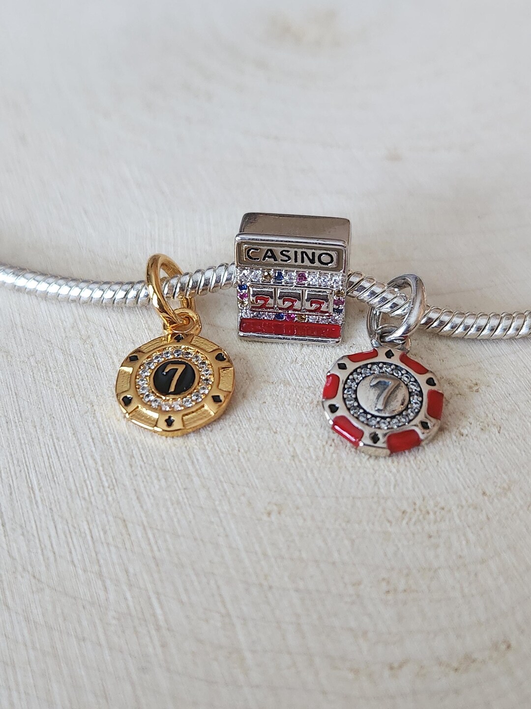 Casino Charm, Casino Games Charm, Bracelet Charm, Gift, S925 - Etsy