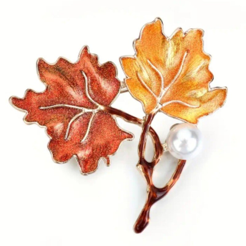 Autumn Leaf Brooch - Etsy