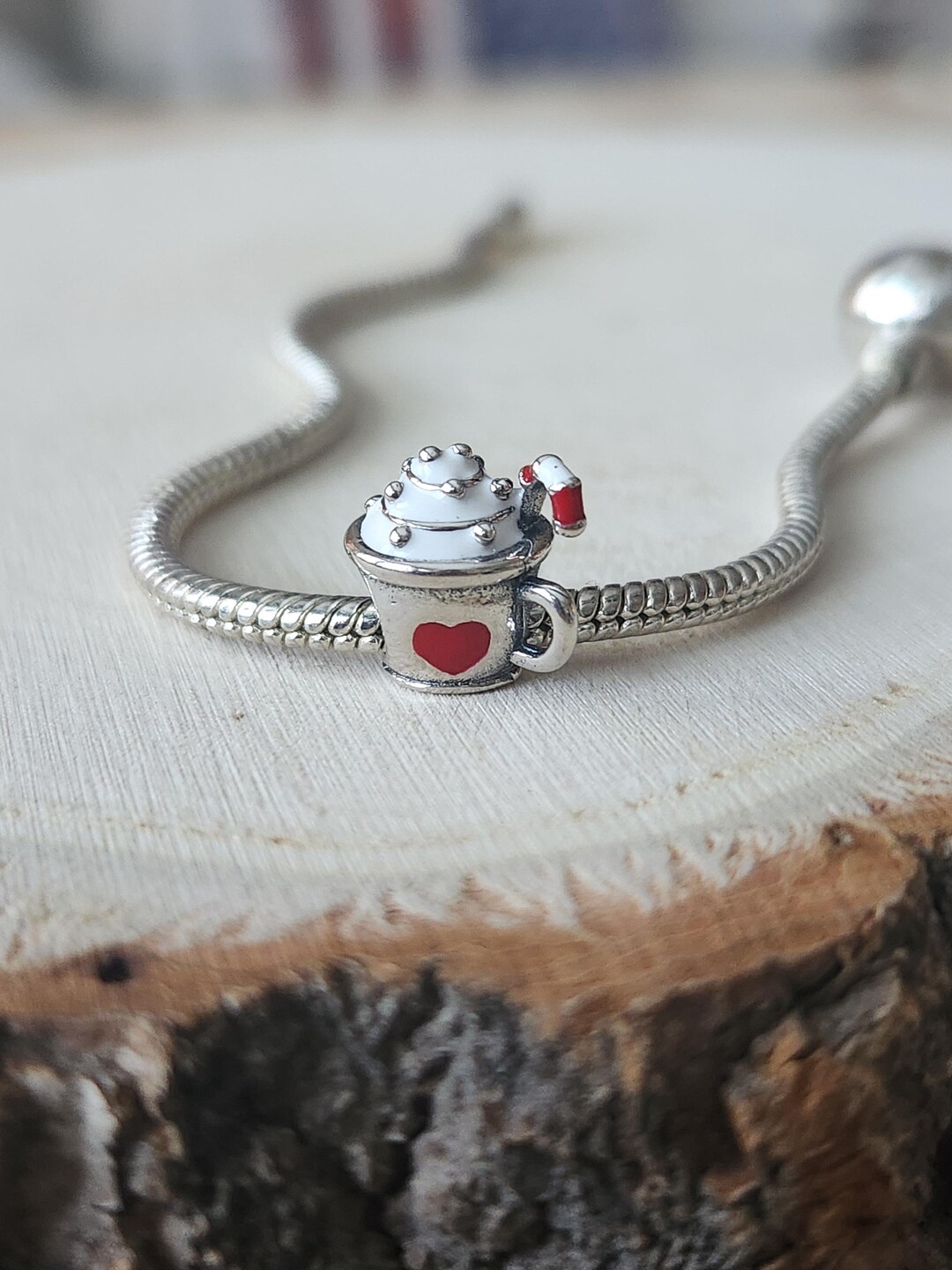 Christmas Cocoa Charm, Cozy Christmas Charm, Christmas Bracelet Charm ...