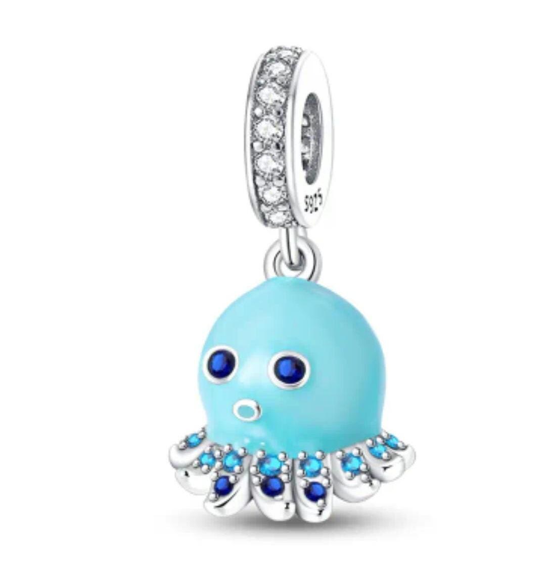 Whale, Shark, Octopus Charm, Sea Life Charm, Pandora Style, S925, Gift ...