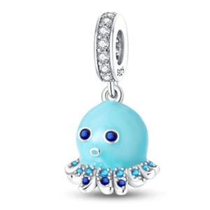 Whale, Shark, Octopus Charm, Sea Life Charm, Pandora Style, S925, Gift ...