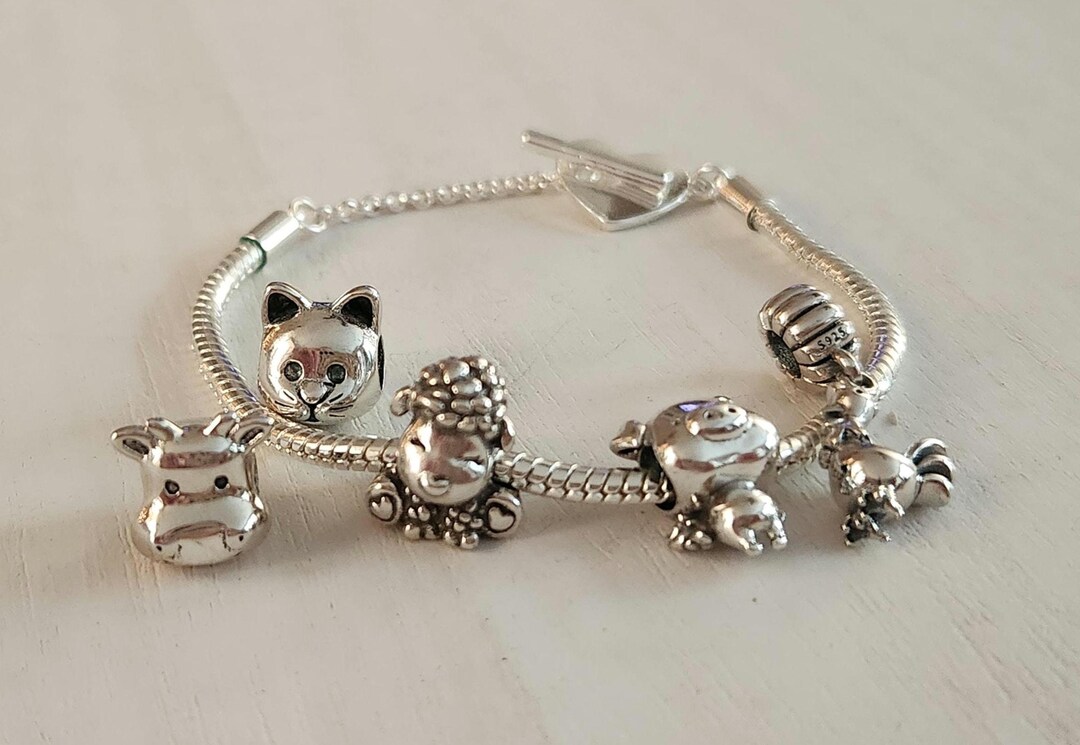 Sterling Silver Animal Charm, Farm Animal Charm, Farm Animal Jewelry ...