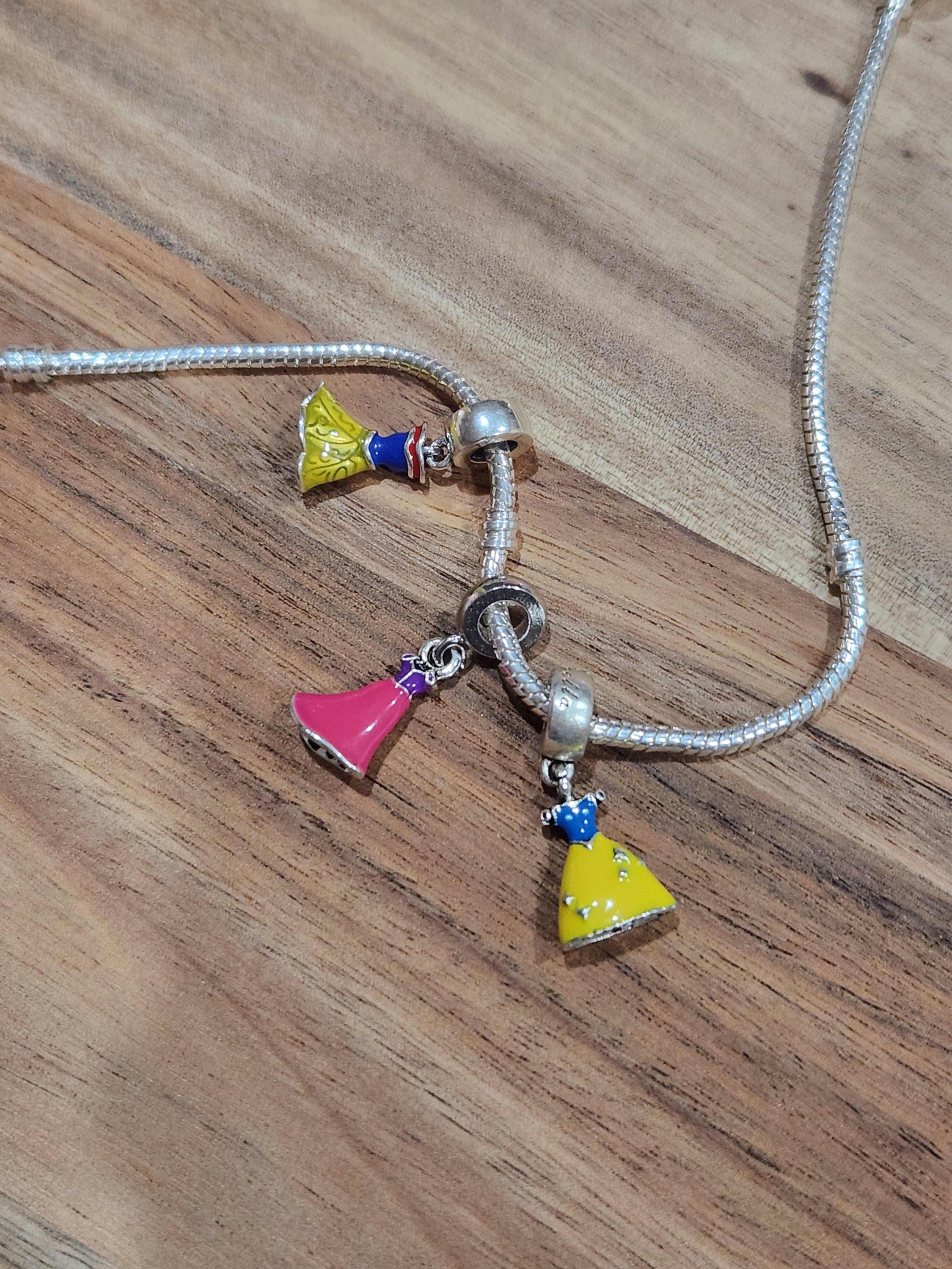 Princess Charm, Princess Gown Charms, Princess, Bracelet Charm, S925 ...