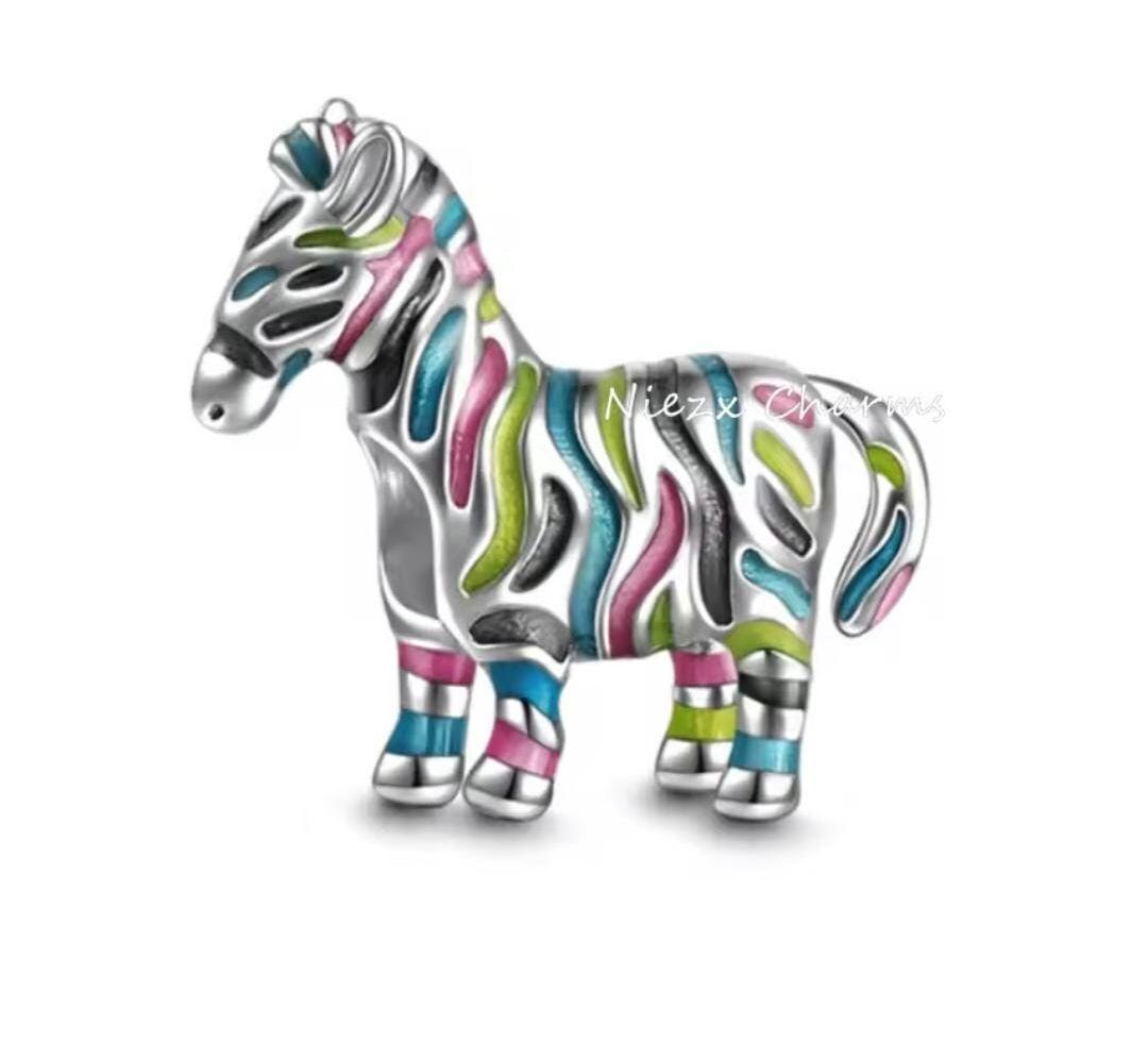 Zebra Charm, Zebra Animal Charm, Zoo Animal, Jewelry, Bracelet Charm ...
